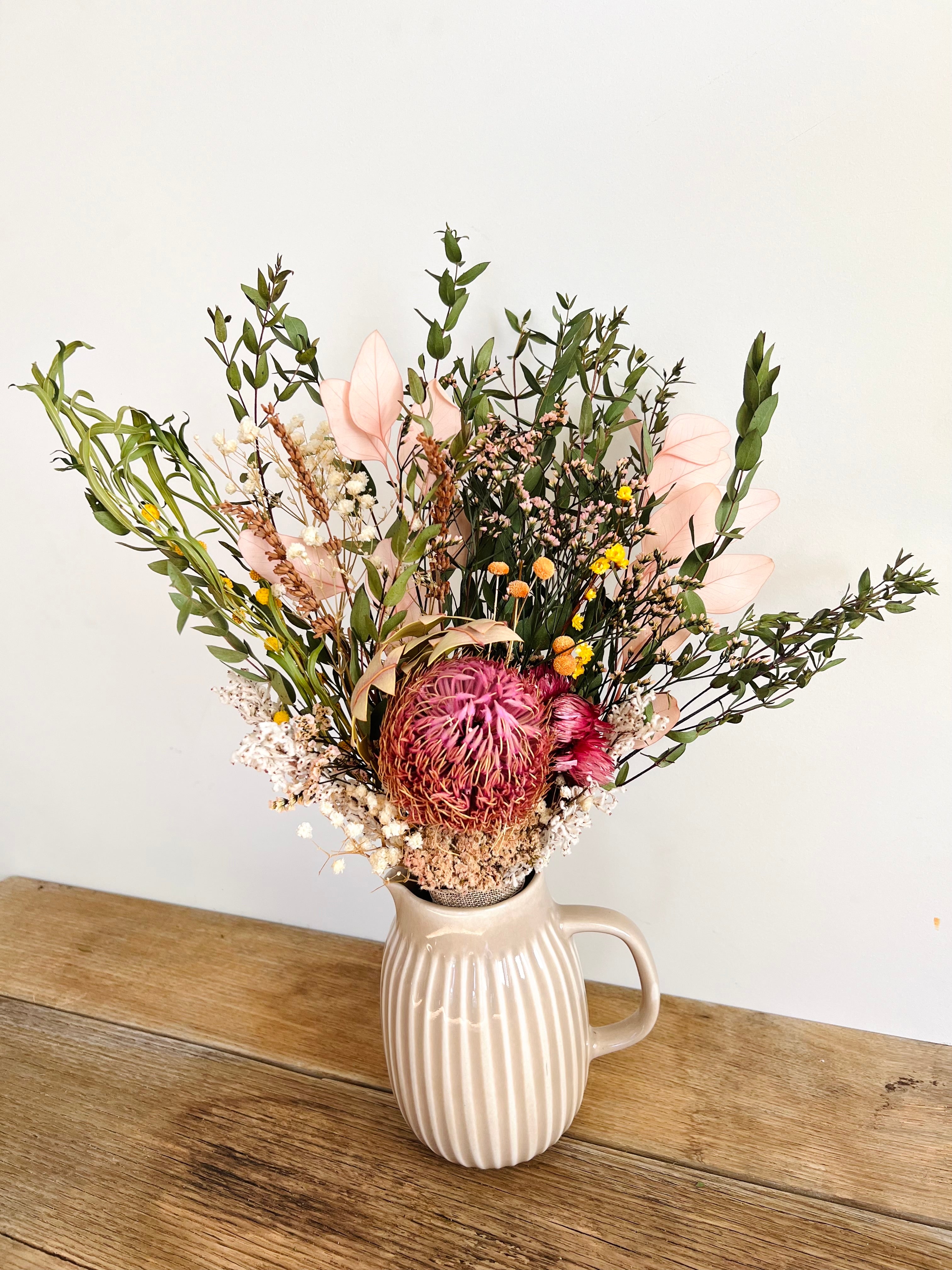 Pink Banksia Bouquet [M] pink native boho – FLEURI flowers
